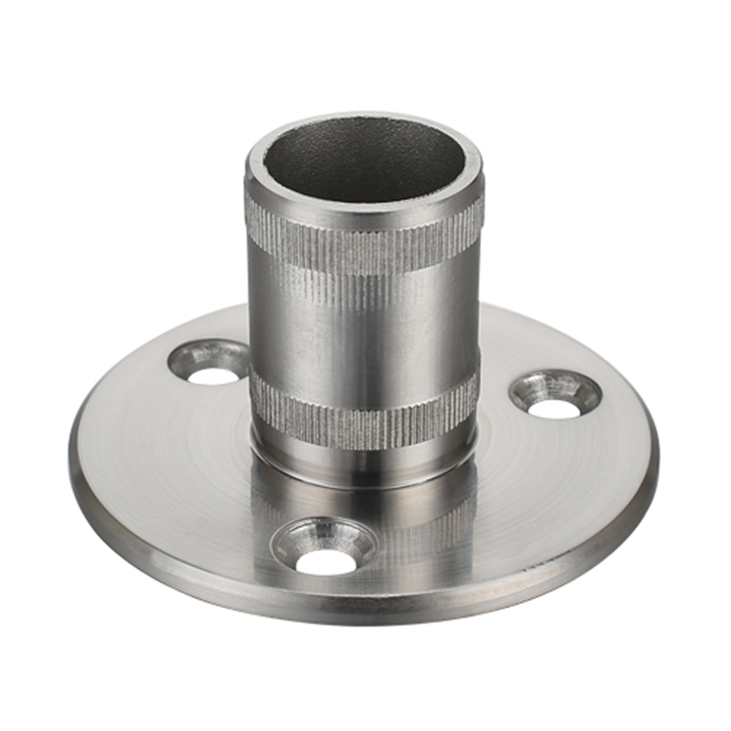 UNIKIM Stainless Steel Glass Railing System Round Post Base Flange For ...